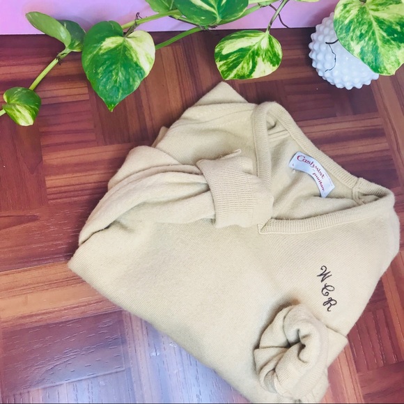 Vintage | Sweaters | Vsco Cashmere Beige Oversized Boyfriend Sweater ...